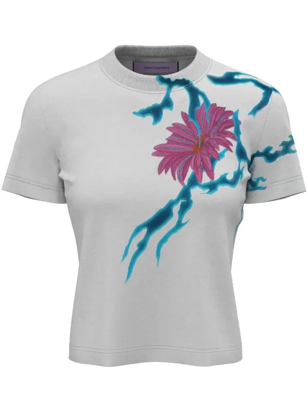 MARGHERITA MACCAPANI Graphic Cropped T-shirt