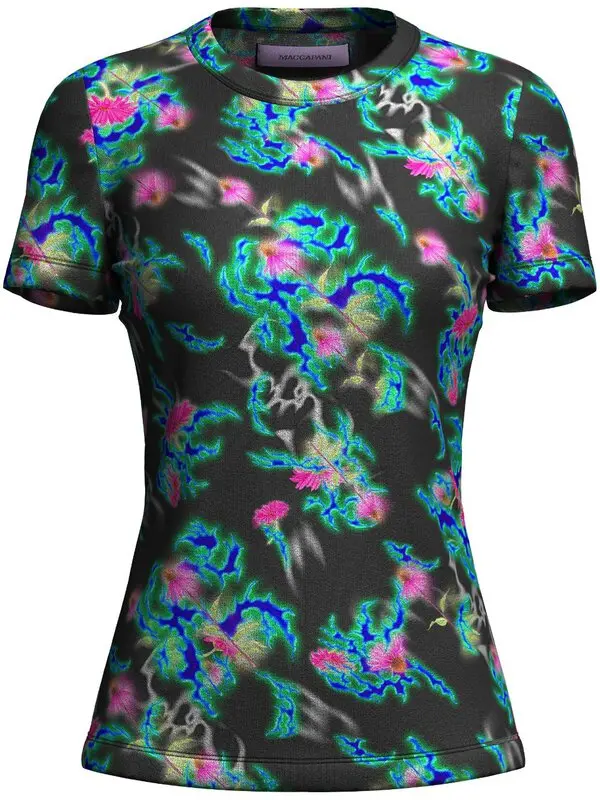 MARGHERITA MACCAPANI Abstract-print T-shirt - Black
