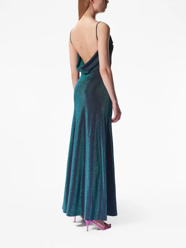 Margherita Maccapani Lurex Maxi Dress - Green