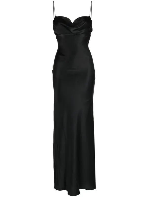 Rachel Gilbert Skye Silk Sleeveless Gown - Black