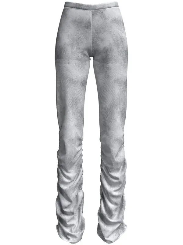 MARGHERITA MACCAPANI Ruched Low-rise Trousers - Grey