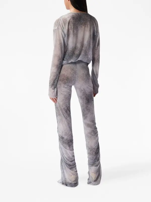 MARGHERITA MACCAPANI Ruched Low-rise Trousers - Grey