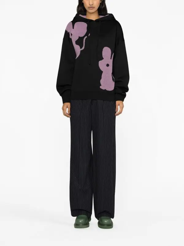 JW Anderson Mouse Intarsia-knit Hoodie