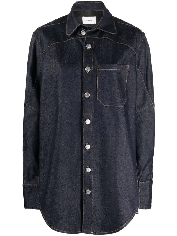 Coperni Moto Oversized Denim Shirt
