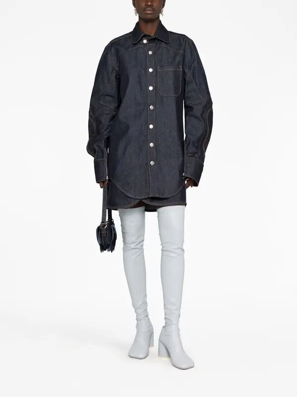 Coperni Moto Oversized Denim Shirt