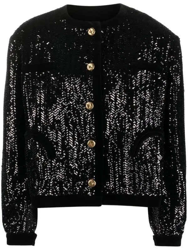 BLAZÉ MILANO Gliss Sequin Jacket - Black