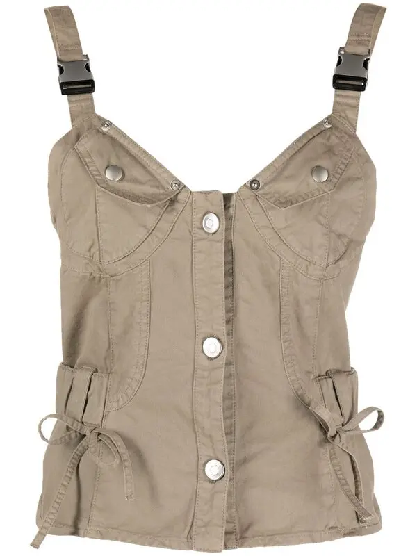 Coperni Buckle-embellished Corset Top