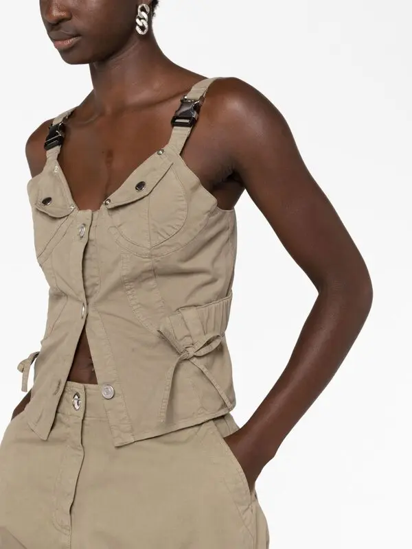 Coperni Buckle-embellished Corset Top