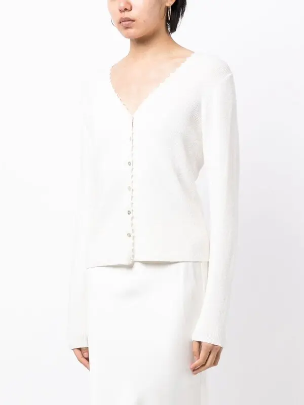 Vince Crochet-trim Linen-blend Cardigan