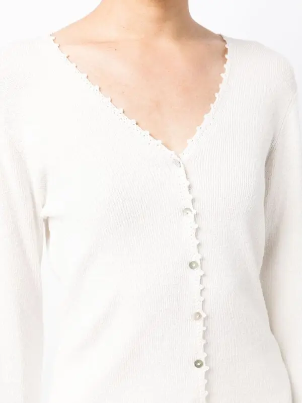 Vince Crochet-trim Linen-blend Cardigan