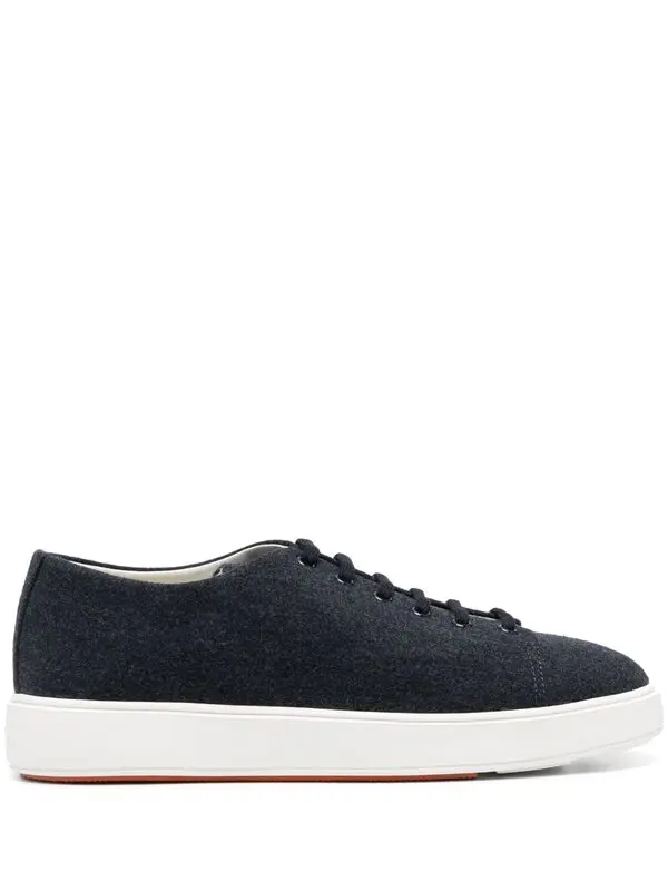 Santoni Logo-patch Lace-up Sneakers