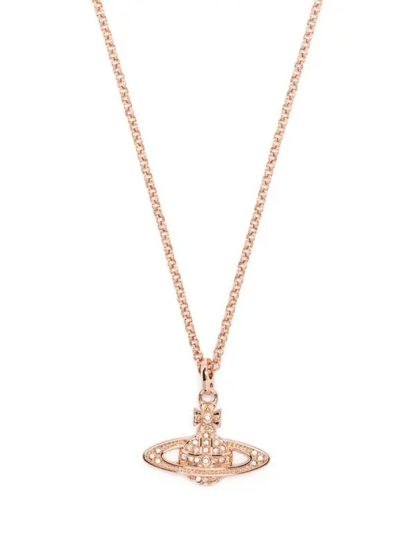VIVIENNE WESTWOOD Crystal-embellished Orb Pendant Necklace - Pink