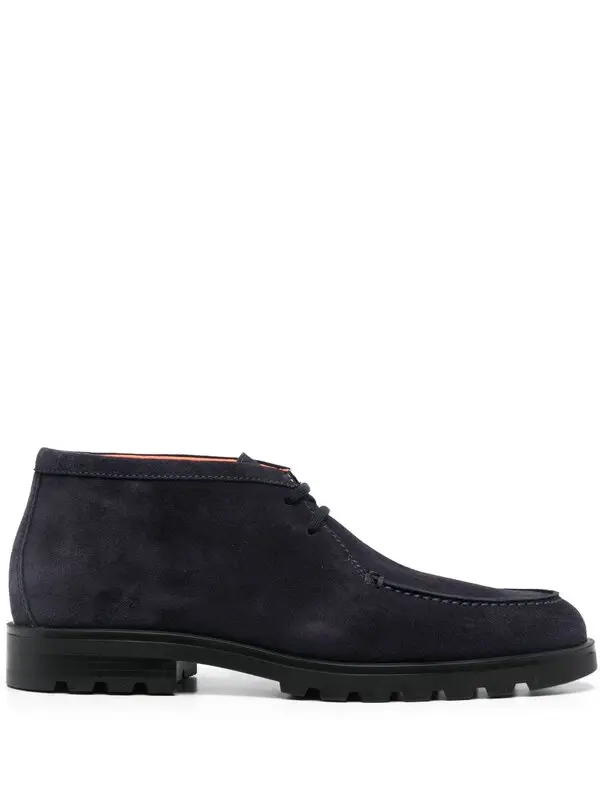 Santoni Rock Lace-up Boots - Blue