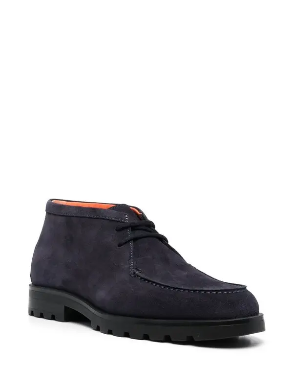 Santoni Rock Lace-up Boots - Blue