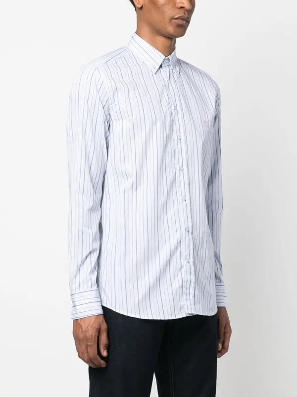 Etro Logo-embroidered Striped Cotton Shirt