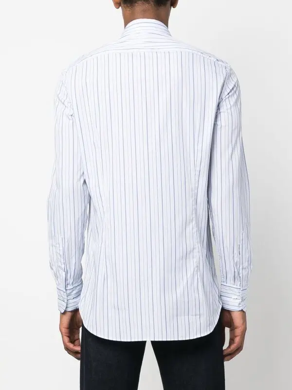 Etro Logo-embroidered Striped Cotton Shirt
