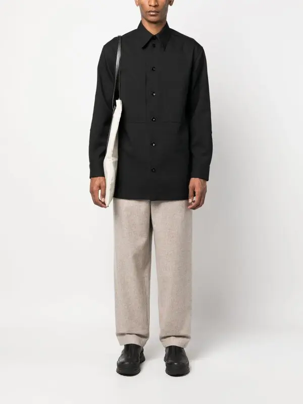 JIL SANDER Pointed-collar Button-up Shirt