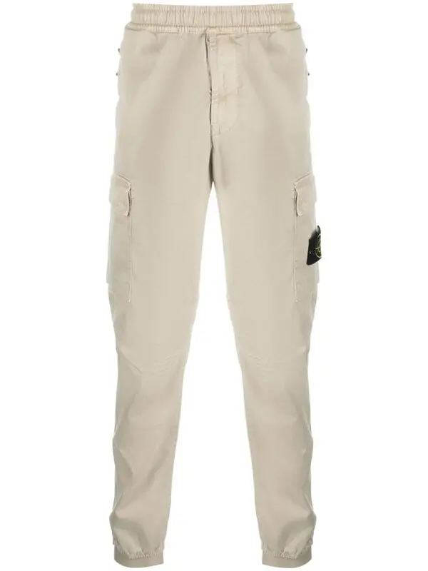 Stone Island Tapered-leg Cargo Trousers - Neutrals