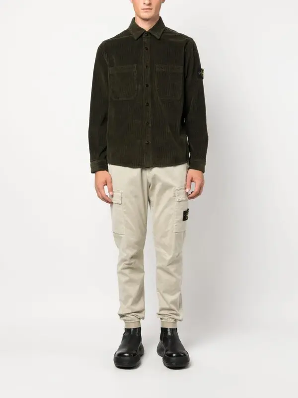 Stone Island Tapered-leg Cargo Trousers - Neutrals