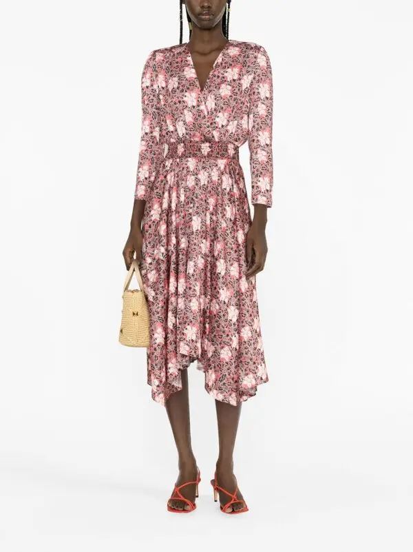 Maje Floral-print Midi Dress