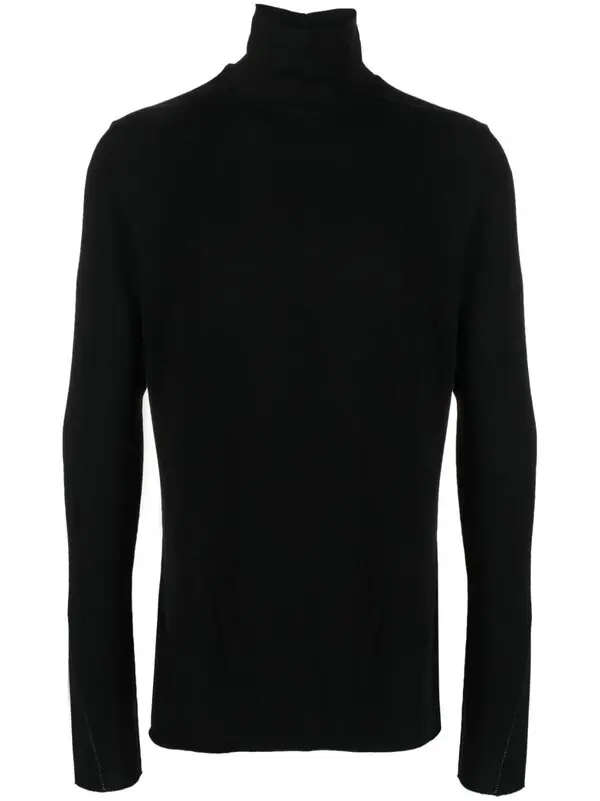 THOM KROM Contrast-stitching High-neck T-shirt