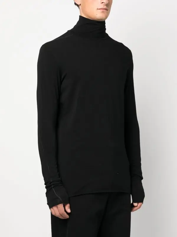 THOM KROM Contrast-stitching High-neck T-shirt