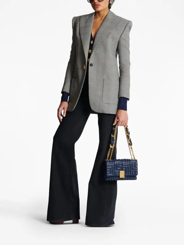 Balmain Single-breasted Wool Blazer - Grey