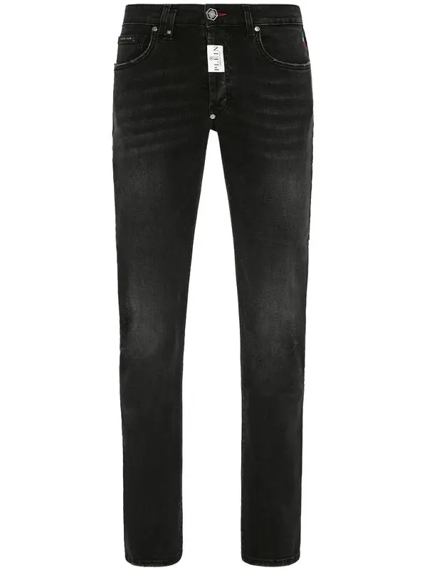 Philipp Plein Logo-plaque Slim-cut Jeans