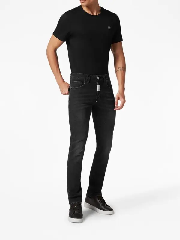 Philipp Plein Logo-plaque Slim-cut Jeans