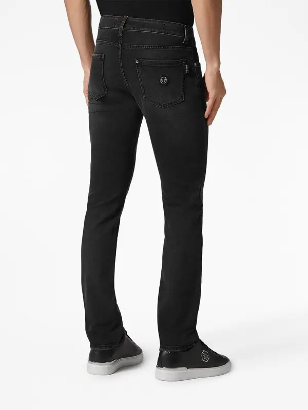 Philipp Plein Logo-plaque Slim-cut Jeans