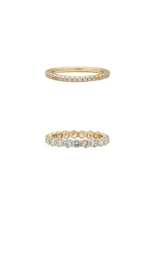 Shashi Vroom Ring Set - Gold