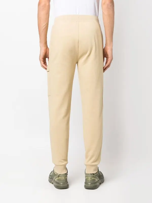 C.P. COMPANY Logo-plaque Cotton Track Pants - Neutrals