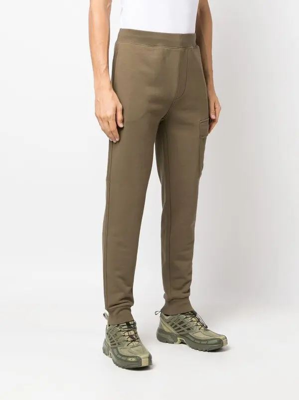 C.P. COMPANY Logo-plaque Cotton Track Pants - Green