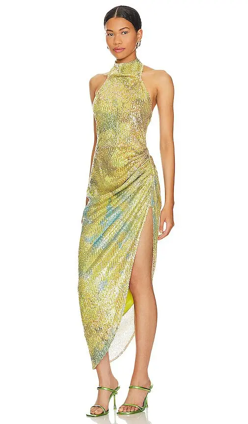 In The Mood For Love X Marissa Dress In Green,Yellow In Lima Green - 58%  Off | Editorialist