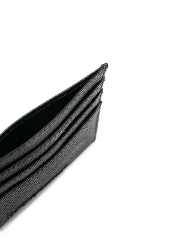 Emporio Armani Logo-debossed Leather Cardholder - Black