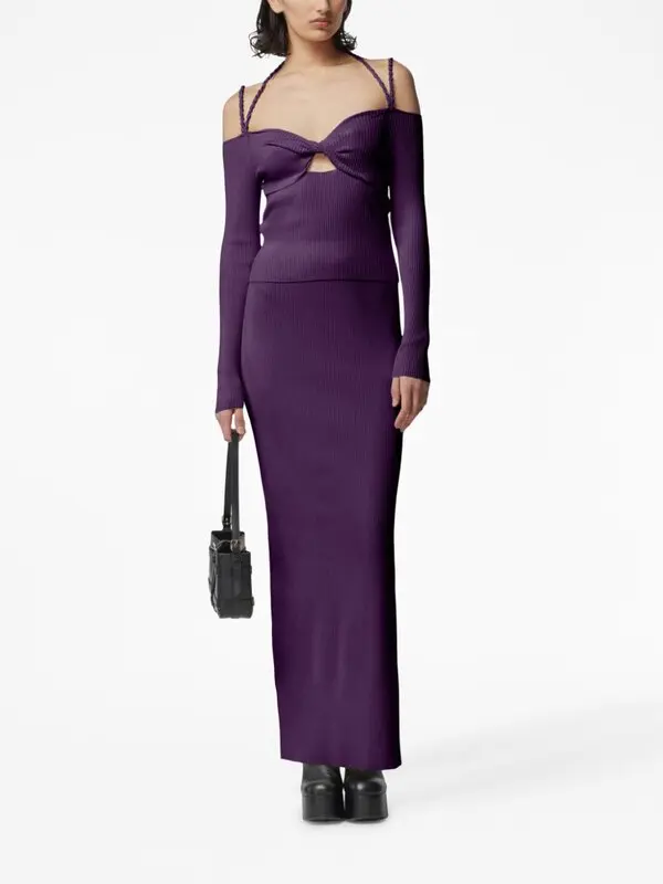 Altuzarra Odin Cut-out Knit Top - Purple
