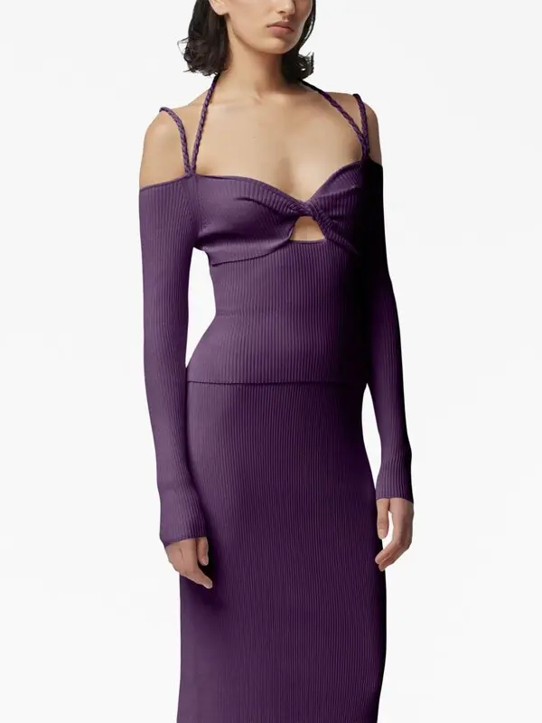 Altuzarra Odin Cut-out Knit Top - Purple