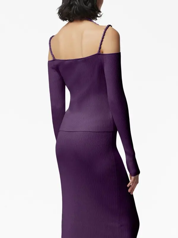 Altuzarra Odin Cut-out Knit Top - Purple