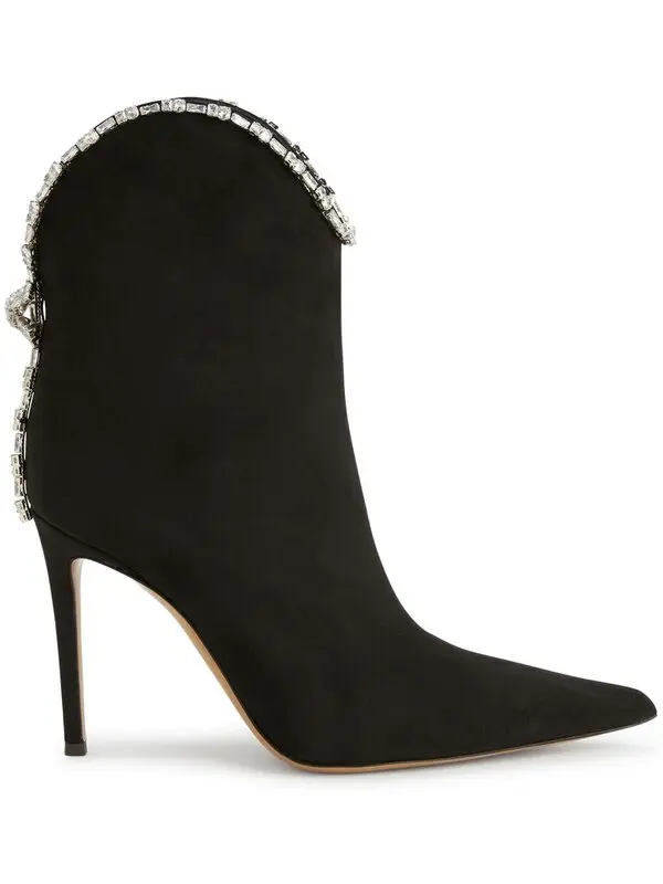 Alexandre Vauthier Crystal-embellished Detail 105mm Boots