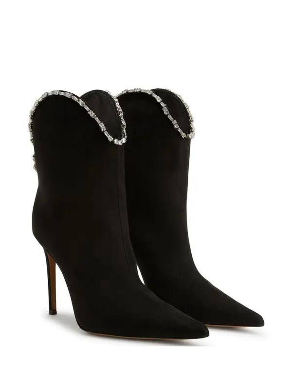 Alexandre Vauthier Crystal-embellished Detail 105mm Boots
