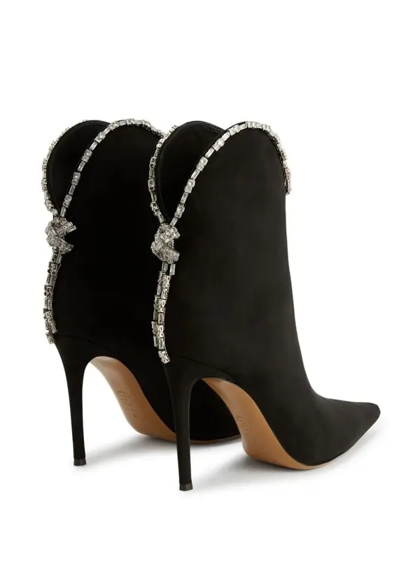 Alexandre Vauthier Crystal-embellished Detail 105mm Boots