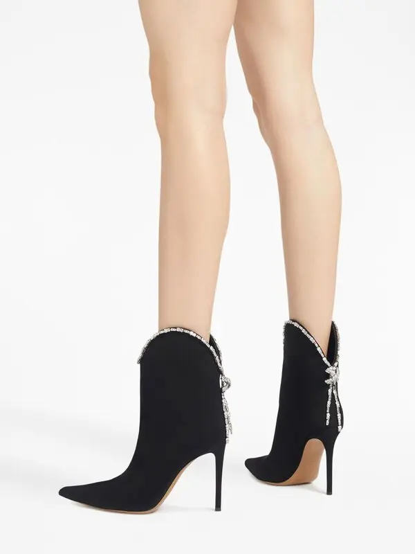 Alexandre Vauthier Crystal-embellished Detail 105mm Boots