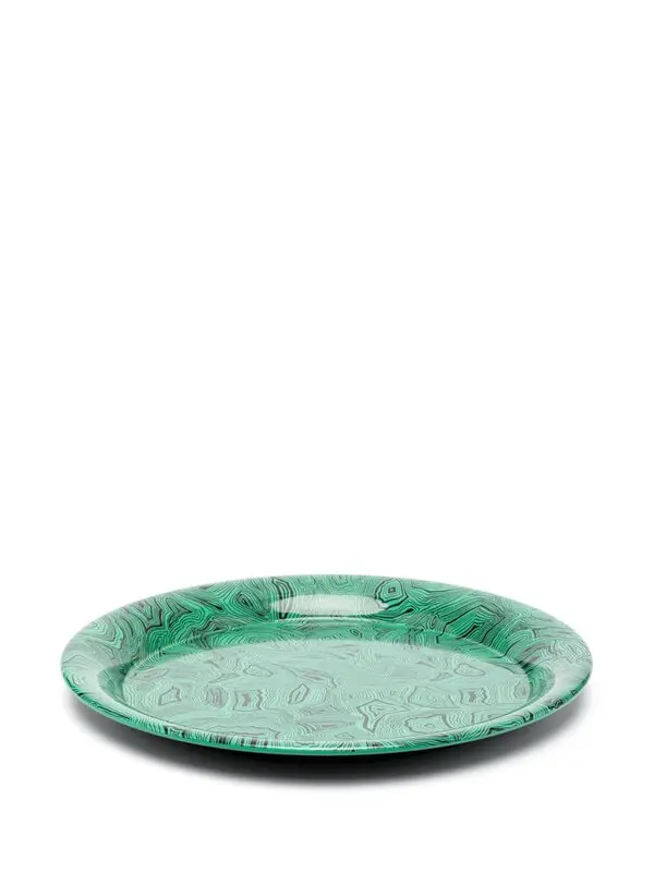 FORNASETTI Malachite Circular Iron Tray