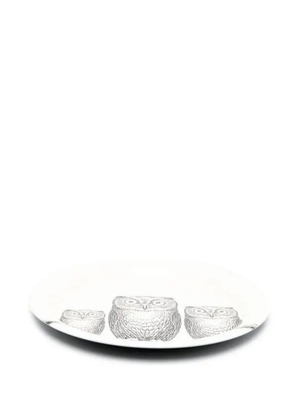 FORNASETTI Civette Circular Iron Tray
