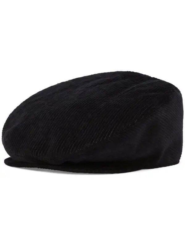 Dolce & Gabbana Pinwale Corduroy Flat Cap - Black