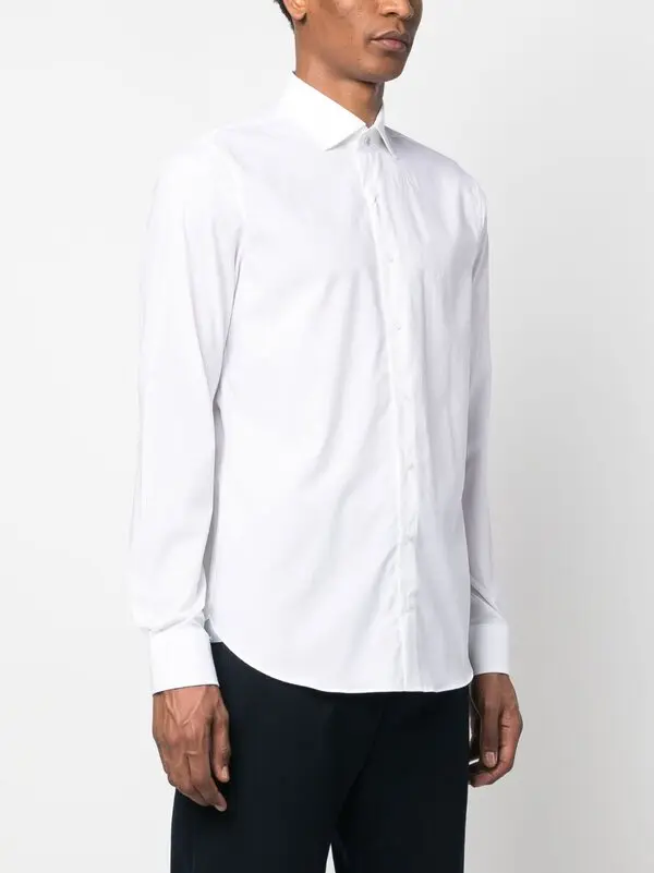 Michael Kors Logo-embroidered Cotton Shirt - White