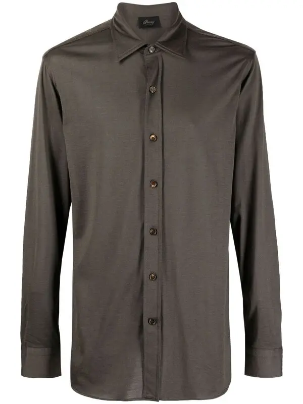 Brioni Long-sleeve Button-up Shirt - Green