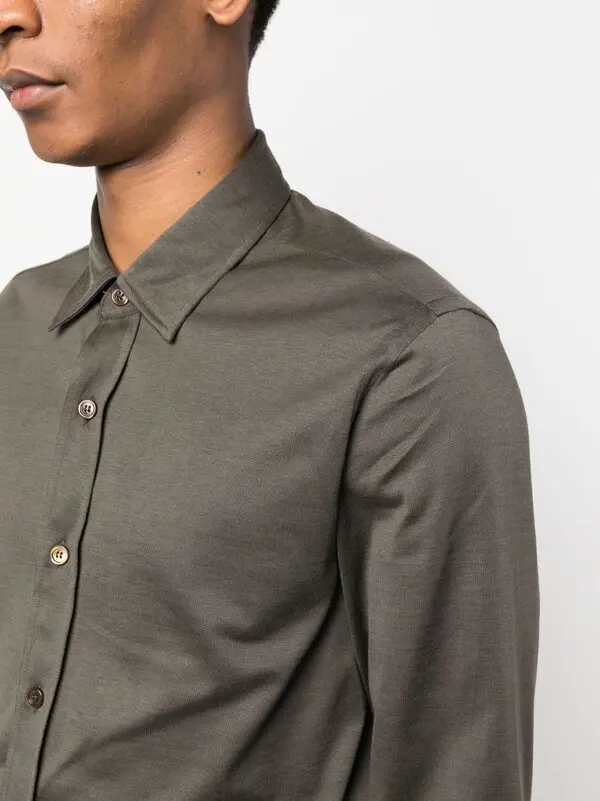 Brioni Long-sleeve Button-up Shirt - Green