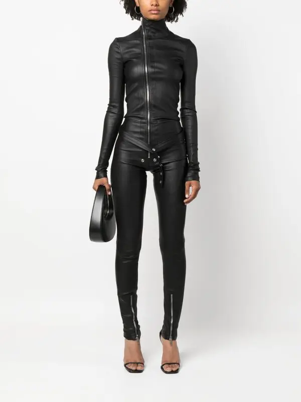 Rick Owens Luxor Gary Leather Jumpsuit
