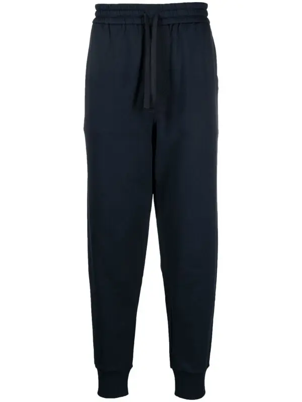 Etro Pegaso-embroidered Jersey Track Pants - Blue